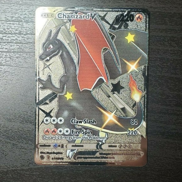 Other | Vmax Firebreathing Dragon Metal Pokemon Cards | Poshmark